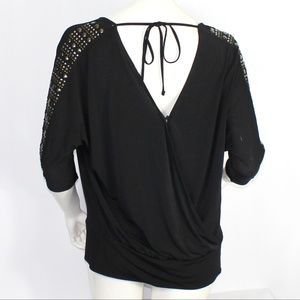 Rock & Republic | Tops | Rock Republic Black Studded Dolman Open Tie ...